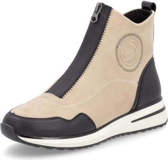 Remonte Baskets montantes D1G70 pour femme, semelle lâche, Beige Combi 60, 43 EU