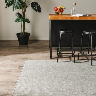 benuta Basic Tapis Extérieur & Intérieur Iowa - Gris Clair 200x300 cm - Look Jute Boho - Résistant UV - pour Balcon, terrasse, Jardin, Cuisine, Salon - Durab