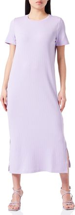 Tom Tailor Damen 1035455 Basic Maxikleid, 31042-Lilac Vibe, XS