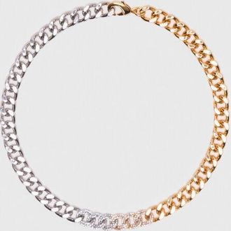 Maje Zweifarbige Strass-gliederkette - Dore Argente - Maje