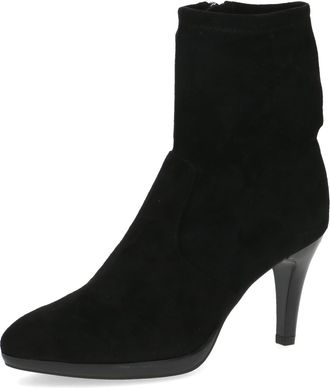 Caprice Damen Stiefeletten mit Absatz Memotion Elegant Trichterabsatz Weite G, Schwarz (Black Stretch), 37.5 EU