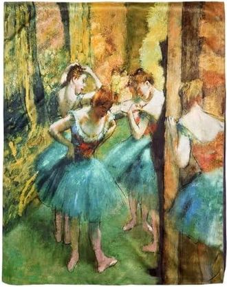 GFM &Eacute;charpe d&eacute;t&eacute; en soie m&eacute;lang&eacute;e pour femme ou peinture (VSLK), Danseurs r&eacute;versibles Degas, L