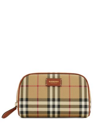 Burberry Kleine Clutch mit Karomuster - Nude