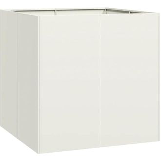 vidaXL Jardini&egrave;re blanc 80x80x80 cm acier Vidaxl