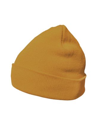 DonDon Mütze Herren Mütze Damen Wintermütze Beanie klassisches Design ockergelb