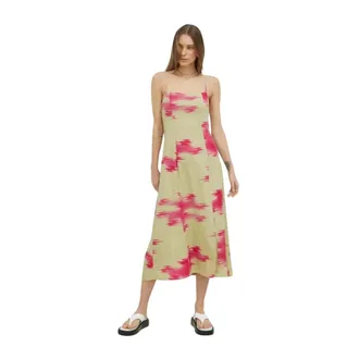 Sams&oslash;e & Sams&oslash;e Robe mi-longue &agrave; imprim&eacute; boutons - Femme - Robes - Multicolore - Taille: 42 FR