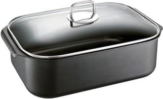 Schulte Ufer 1665-34 i Aluguss-Bräter Globus, 34 x 24 cm, 8,25 l, Schwarz