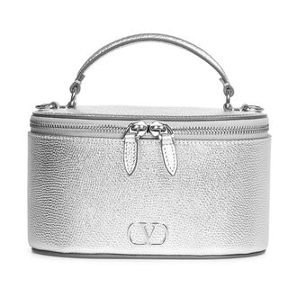 Valentino Garavani Femme, Sacs, Gris, Taille: ONE Size Mini Trousse de Toilette en Cuir