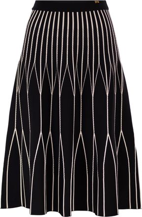 Elisabetta Franchi Jupe tricot&eacute;e bicolore