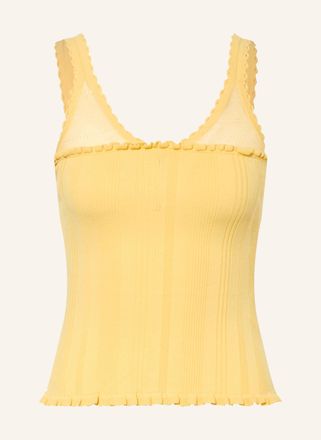 Claudie Pierlot Claudie Pierlot Stricktop Mit R&uuml;schen gelb