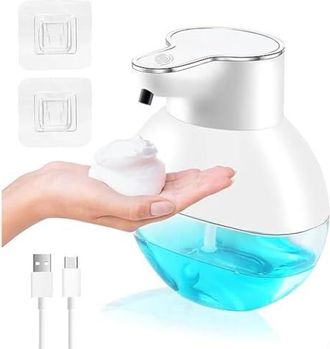 Generic Distributeur automatique de savon en mousse &agrave; capteur mural sans contact ABS blanc pour hygi&egrave;ne de salle de bain ou cuisine, design peu encombrant ave