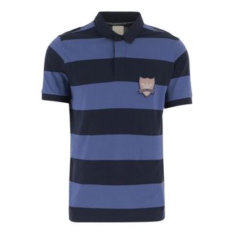 Emporio Armani Homme, Tops, Rouge, Taille: L Polo Ray&eacute; en Coton avec Logo