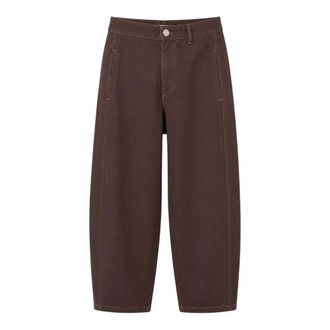 2-Biz Pantalon large - Femme - Pantalons - Brun - Taille: 48 FR