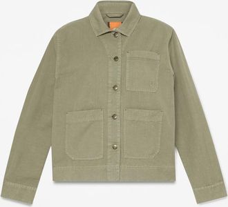Timberland Utility-Hemdjacke aus Baumwoll-Leinenmischung f&uuml;r Damen in Gr&uuml;n, Damen, Gr&uuml;n, Gr&ouml;&szlig;e