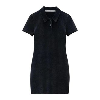 Alexander Wang Femme, Robes, Noir, Taille: 36 FR Knit Polo Dress