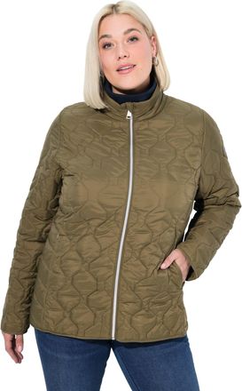 Ulla Popken Damen Hyprar Leichtstepp-jacke, Wasserdicht, Recycelt Jacken, Dunkles Oliv, 46-48 EU