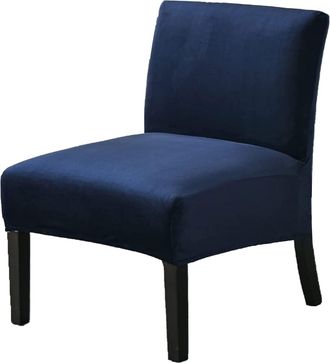 Generic Samt Stuhlh&uuml;lle Ohne Armlehnen, Elastisch & rutschfest - Katzensicherer Sessel&uuml;berzug F&uuml;r Wohnzimmer Und Hotel, Moderner Minimalismus, Maschinenwaschb