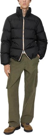 Burberry Check Down Jacket - Black