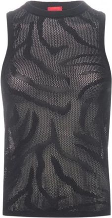 HUGO BOSS Femme, Tops, Noir, Taille: 42 FR Hugo - Hauts > D&eacute;bardeurs