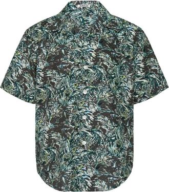 Auralee Homme, Chemises, Multicolore, Taille: 2XL Chemise Imprim&eacute;e A&eacute;r&eacute;e en Soie &agrave; Manches Courtes