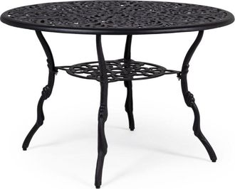BIZZOTTO Bizzotto - Runder Tisch Victoria aus Aluminium f&uuml;r Garten und Veranda &oslash; 110 cm -Anthrazit