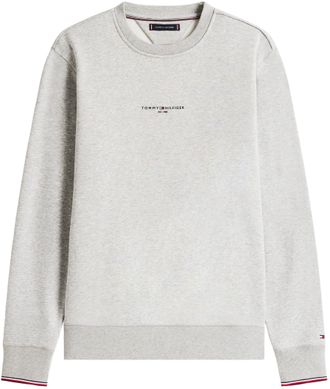 Tommy Hilfiger Herren Sweatshirt Tipped mit Rundhalsausschnitt, Grau (Light Grey Heather), XL