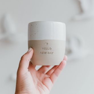 Eulenschnitt Becher Hello New Day, 350 ml