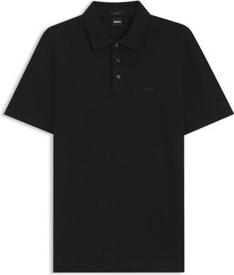 BOSS Herren Palosh 30 Slim-Fit Poloshirt aus Interlock-Baumwolle Schwarz001 XXXL
