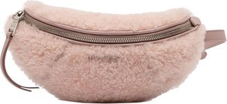 Miu Miu Bauchtaschen - Shearling Convertible Belt Bag - Gr. ONE SIZE - in Gold - f&uuml;r Damen