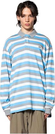 ERL Erl, Homme, Tops, Multicolore, Taille: XL Polo en maille &agrave; manches longues ray&eacute;