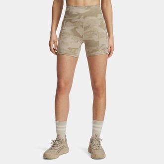 Under Armour Project Rock Middy Shorts für Damen City Khaki / Schwarz XXL
