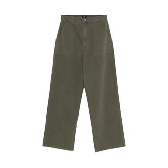 Anine Bing Olivengr&uuml;ne Hose mit hoher Taille - - Trousers - Damen - Gr&uuml;n - W25
