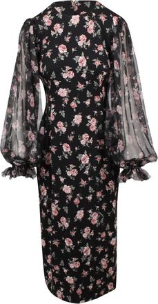 Dolce & Gabbana Femme, Robes, Multicolore, Taille: 40 FR Floral Print Charmeuse Dress