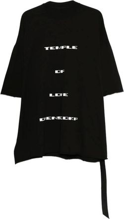 Rick Owens Homme, Tops, Noir, Taille: ONE Size T-shirt ras du cou