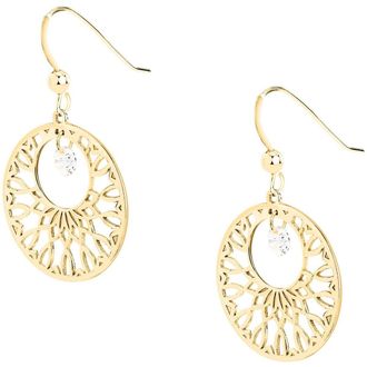 Cleor Boucles doreilles en argent 925/1000 et zircon