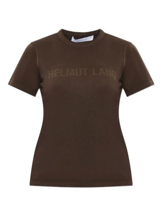 Helmut Lang t-shirt à logo imprimé - Marron