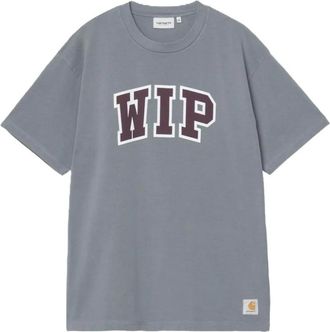 Carhartt Work in Progress Homme, Tops, Bleu, Taille: L T-shirt avec logo