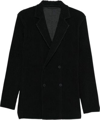 Issey Miyake Homme, Vestes, Noir, Taille: M Veste Crois&eacute;e Pliss&eacute;e