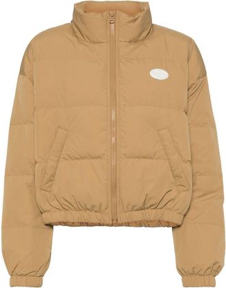 Chocoolate Daunenjacke mit Logo - Braun