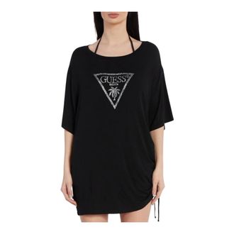 Guess T-Shirt mit Kordelzug - - Dresses - Damen - Schwarzk - XS
