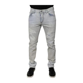 Dolce & Gabbana Hellblaue Ripped Skinny Jeans - - Jeans - Herren - Blau - S