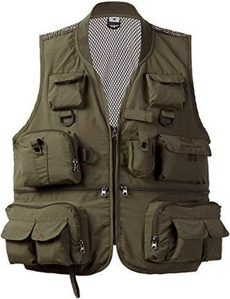 Bassdash Versatile Mens Women Pêche Photography Vest with Mesh Back 6 Sizes