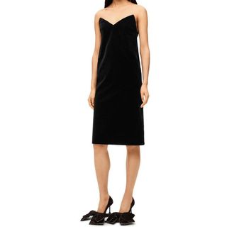 Loewe Womens Black Cotton Cocktail Dress