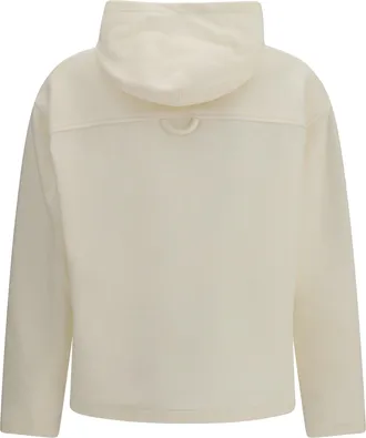 Rier Unisex Hooded Sweater White Fleece Wool Ovis Aries