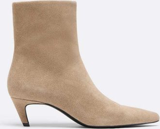 Stradivarius Bottines &agrave; talon kitten en taupe-Neutre
