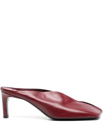Jil Sander mules en cuir 70 mm - Rouge