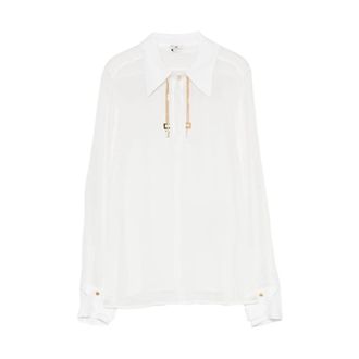 Elisabetta Franchi Georgette-Bluse - - Blouses & Shirts - Damen - Wei&szlig; - S