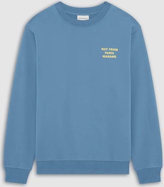 Dr&ocirc;le de Monsieur Sweatshirt Homme Slogan Atlantic Blue