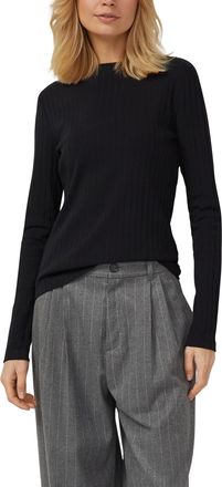 s.Oliver Geripptes Langarmshirt im Slim Fit