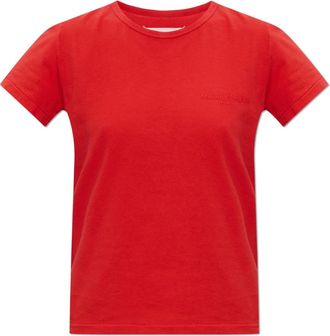 Maison Margiela Femme, Tops, Rouge, Taille: 36 FR T-shirt en jersey de coton